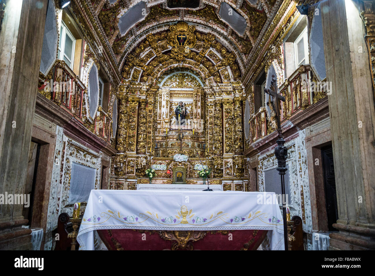 Baroque altar, Santo Antonio church and monastery, Largo da Carioca ...