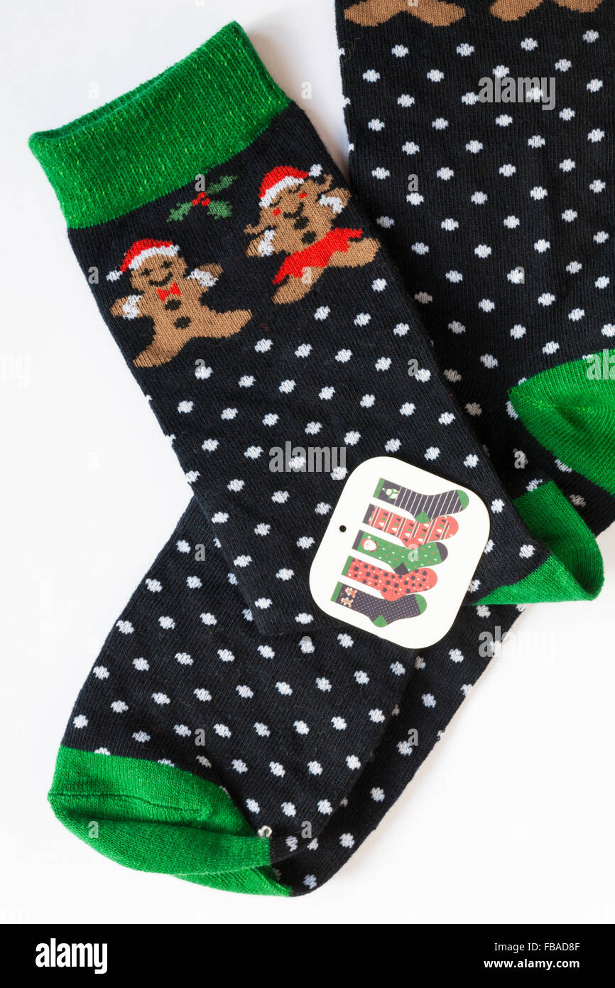 Gingerbread man on socks hi-res stock photography and images - Alamy