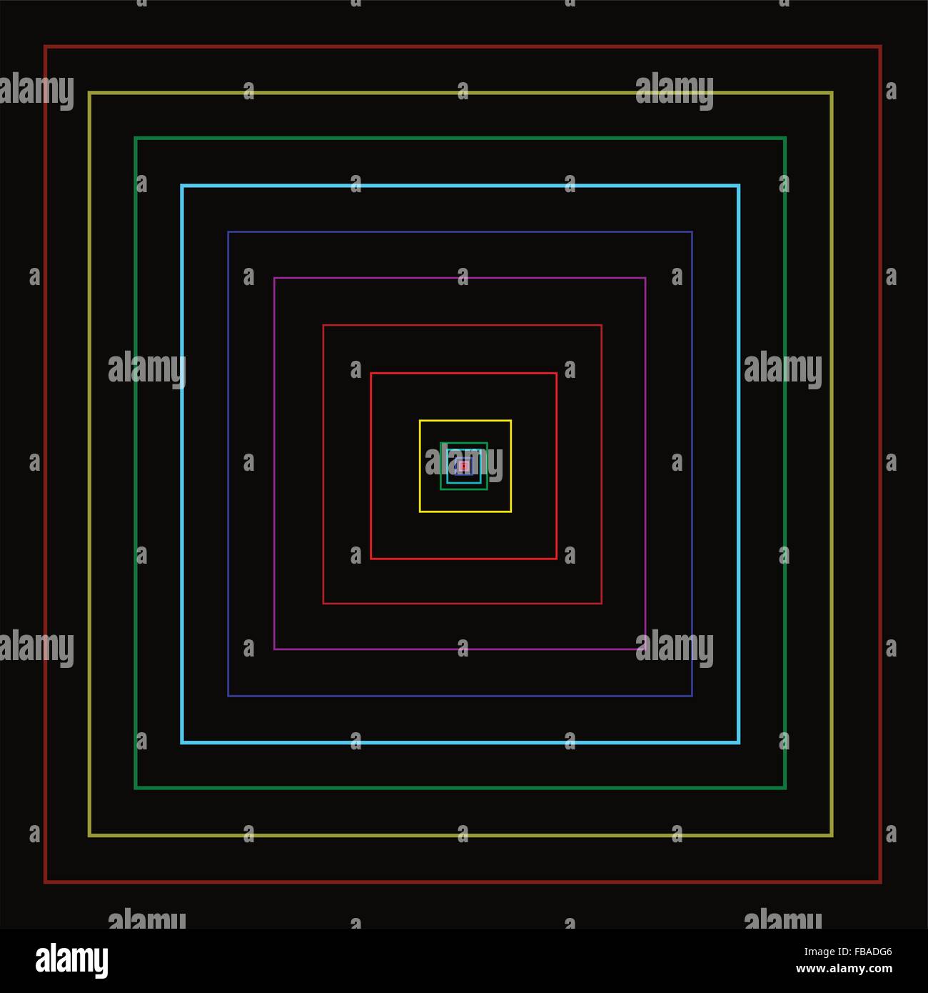 Colorful line square movement with black background Stock Vector Image ...