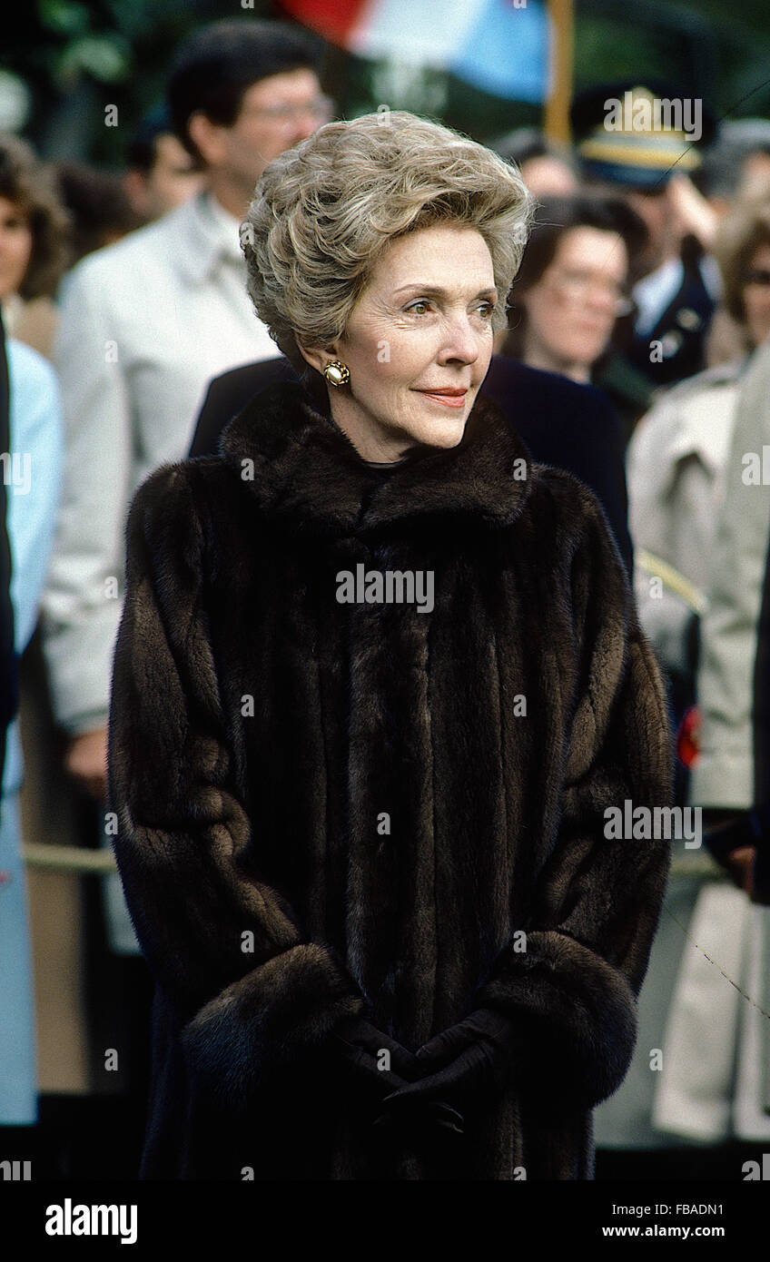 Washington, DC., USA, 13th November, 1984 First Lady Nancy Reagan on ...