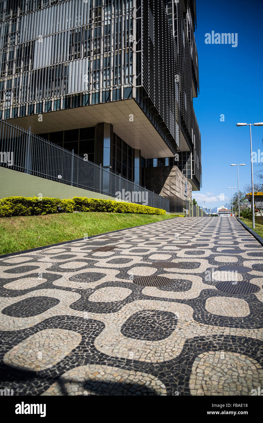 Portuguese mosaic pavement in front of Petrobras Building, Largo da ...