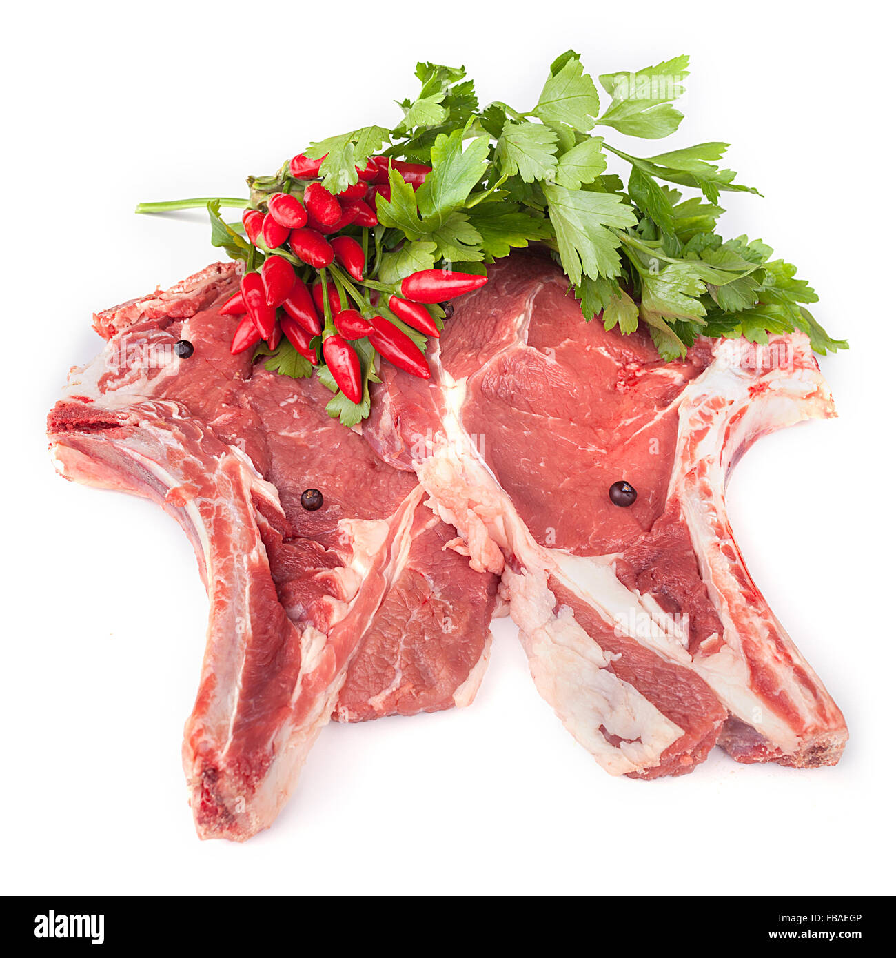 Raw T-Bone Steaks Stock Photo - Alamy