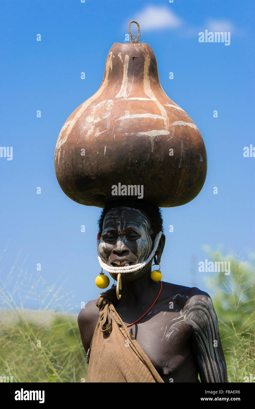 Portrait of Mursi women. Ethiopia Stock Photo - Alamy