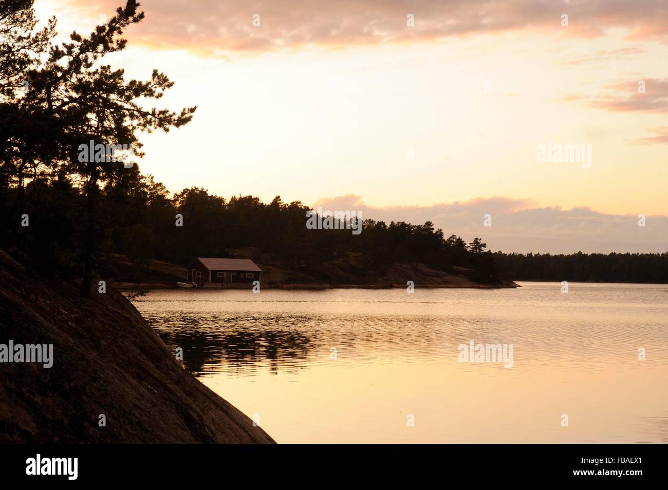 Sunset in the Stockholm Archipelago, Sweden Stock Photo - Alamy