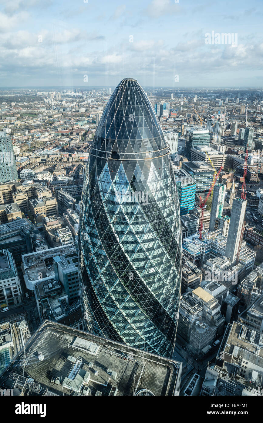 The gherkin london aerial hi-res stock photography and images - Alamy