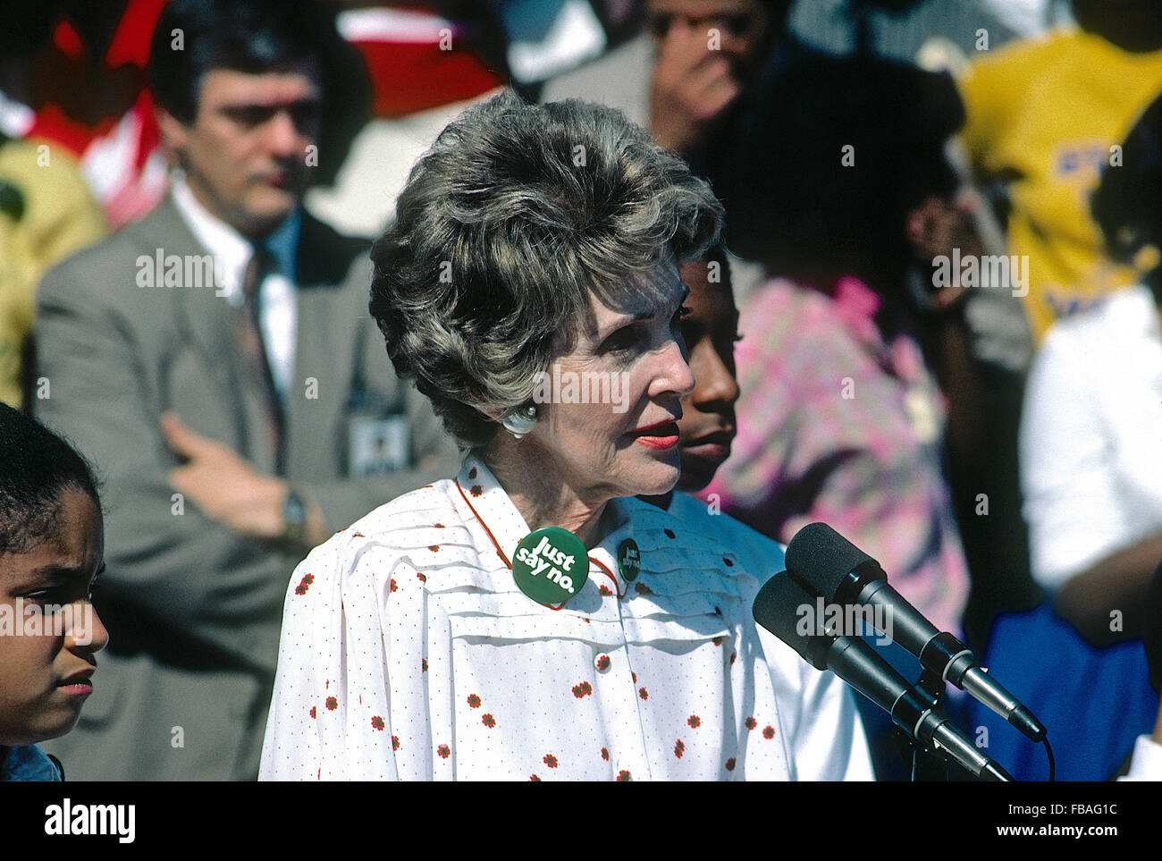 Washington, DC., USA, 1985 First Lady Nancy Reagan at the "Just Say No ...