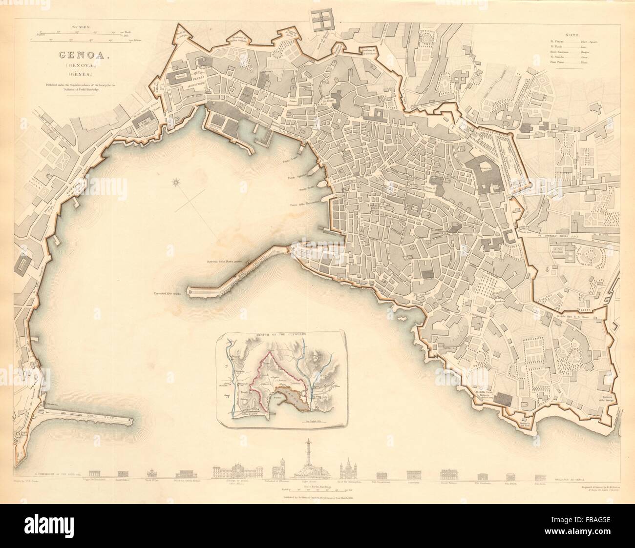 Map of genoa hi-res stock photography and images - Alamy