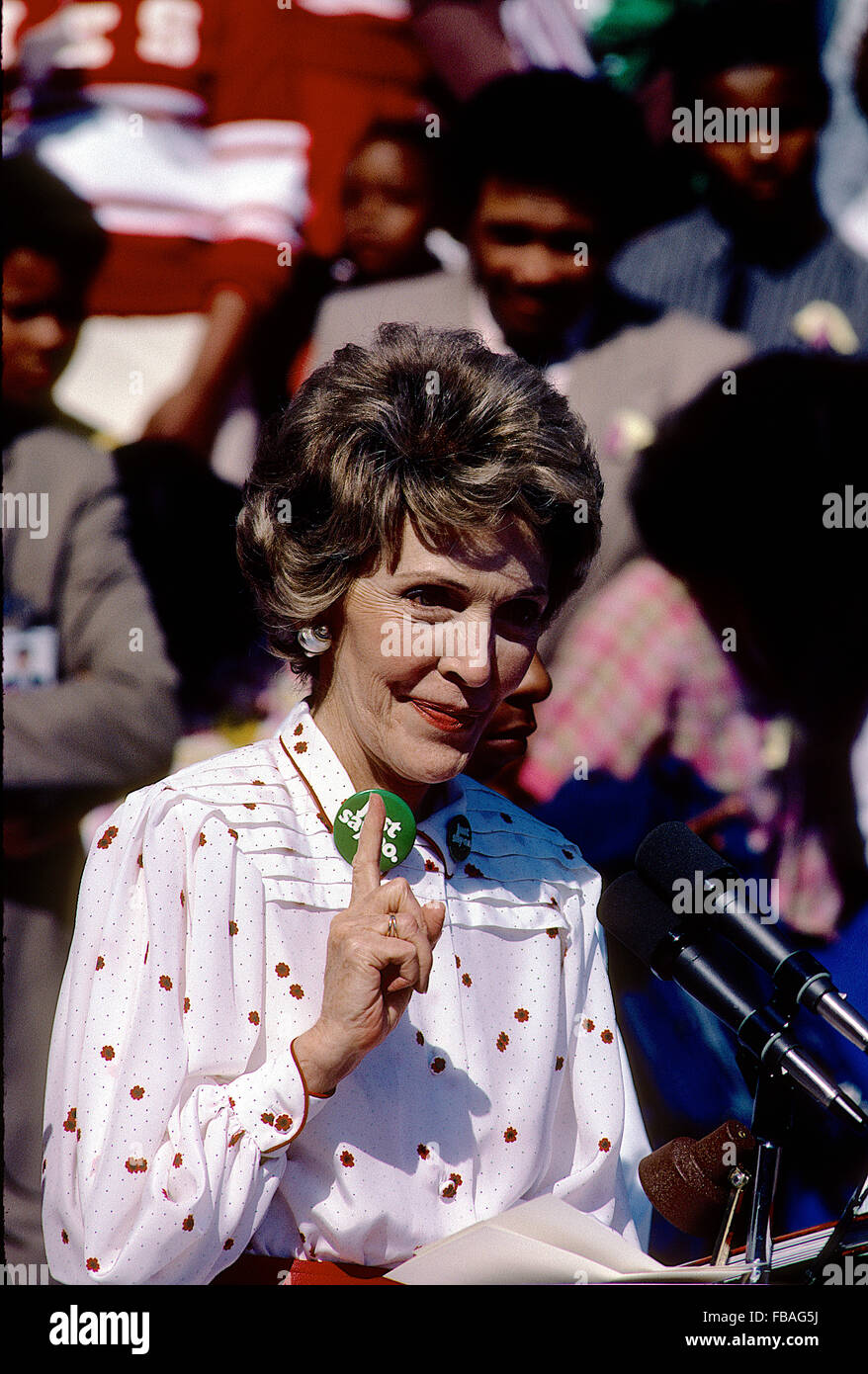 Washington, DC., USA, 1985 First Lady Nancy Reagan at the "Just Say No ...