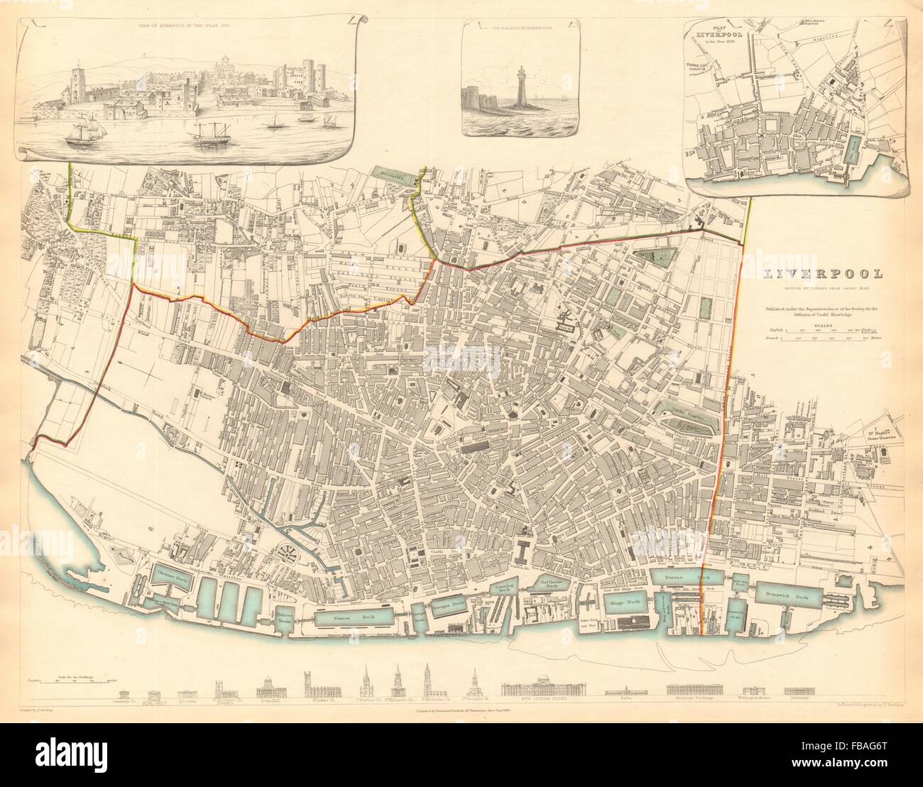 Antique map of liverpool hi-res stock photography and images - Alamy