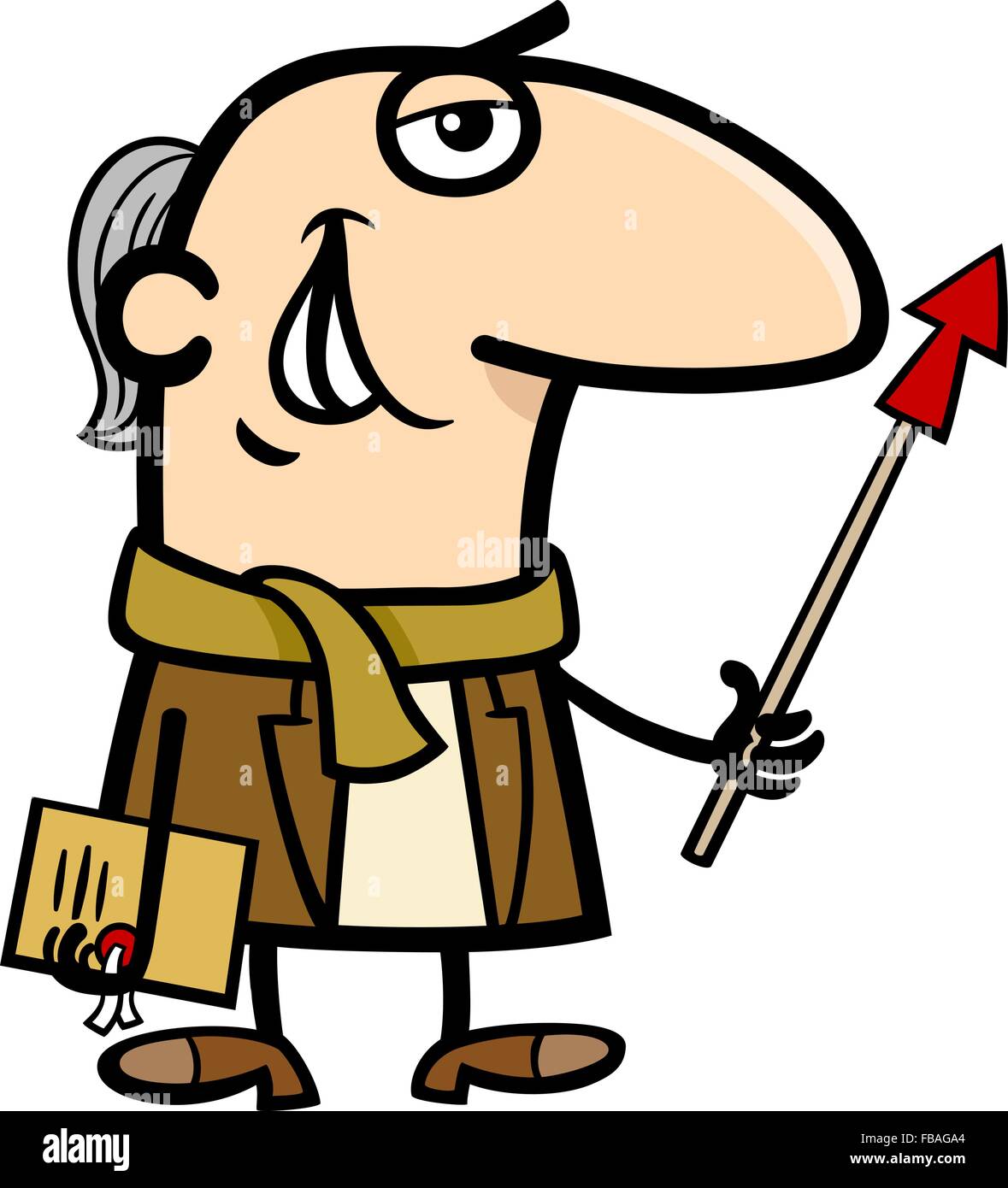 Cartoon Illustration of School Teacher Professional Occupation Stock ...