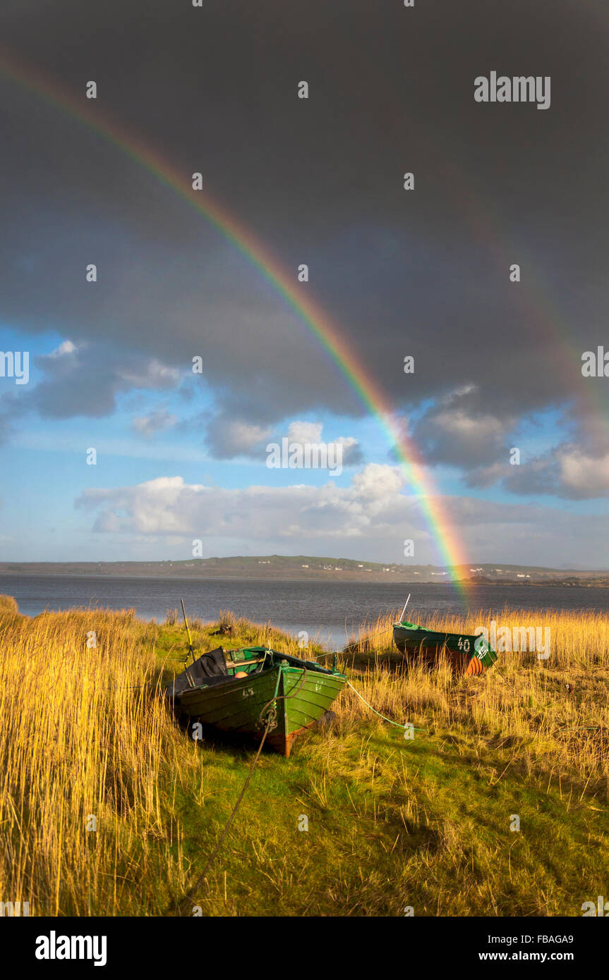 Wooden fishing boats rainbow in hi-res stock photography and images - Alamy