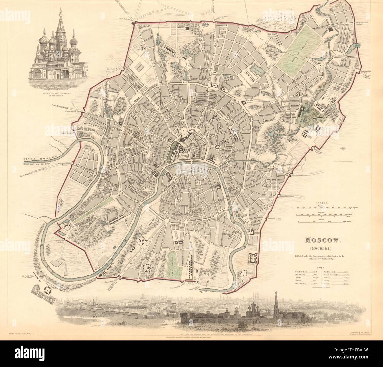 Antique map of moscow hi-res stock photography and images - Alamy