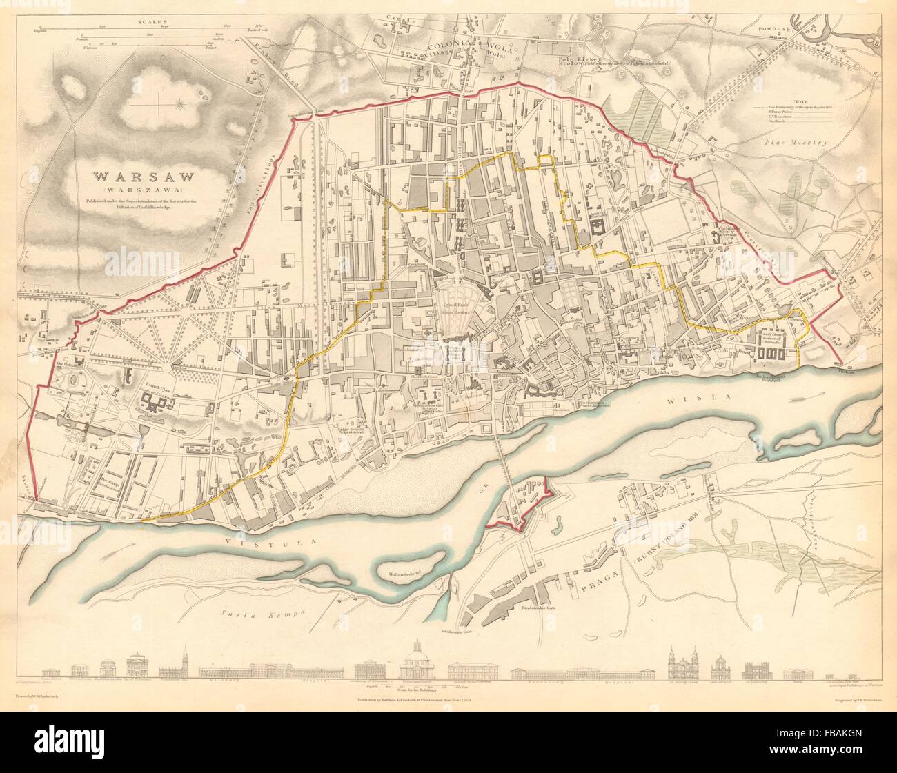 Vintage warsaw city plan hi-res stock photography and images - Alamy