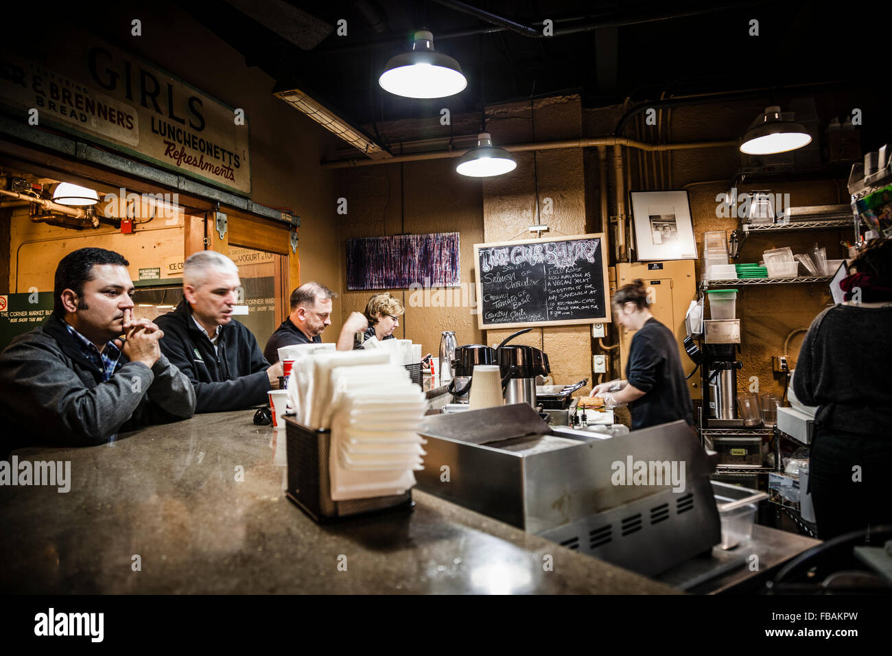 Seattle Public Market Sandwich shop Stock Photo - Alamy