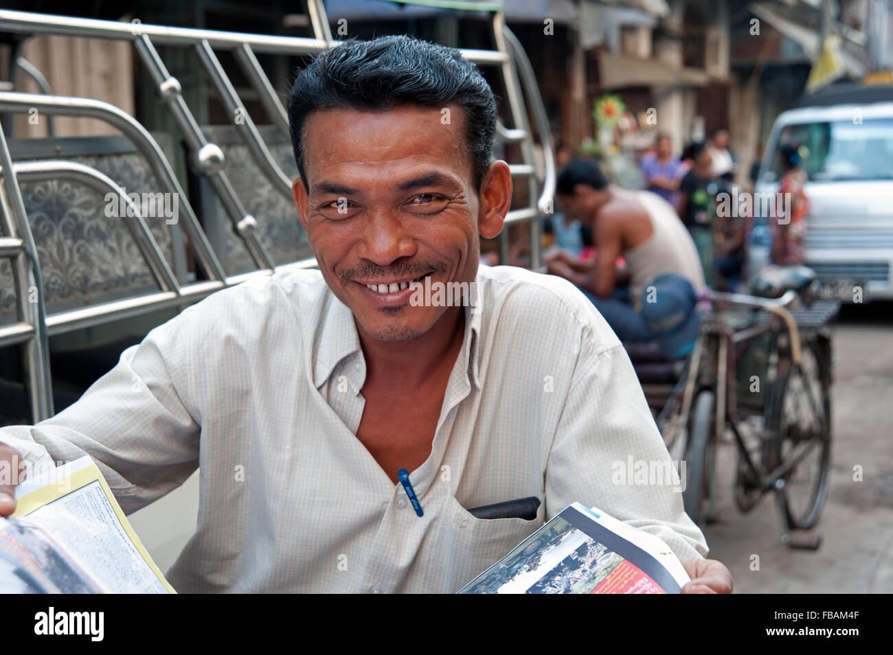 Burmese rickshaw hi-res stock photography and images - Alamy