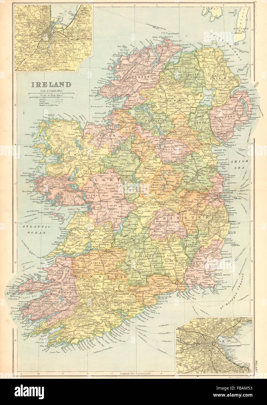 Map of ireland hi-res stock photography and images - Alamy