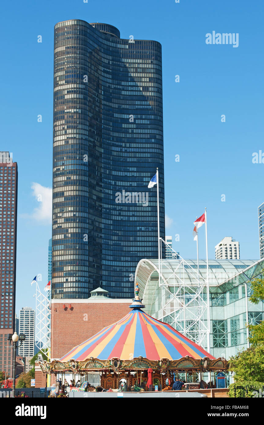 Navy pier chicago carousel hi-res stock photography and images - Alamy