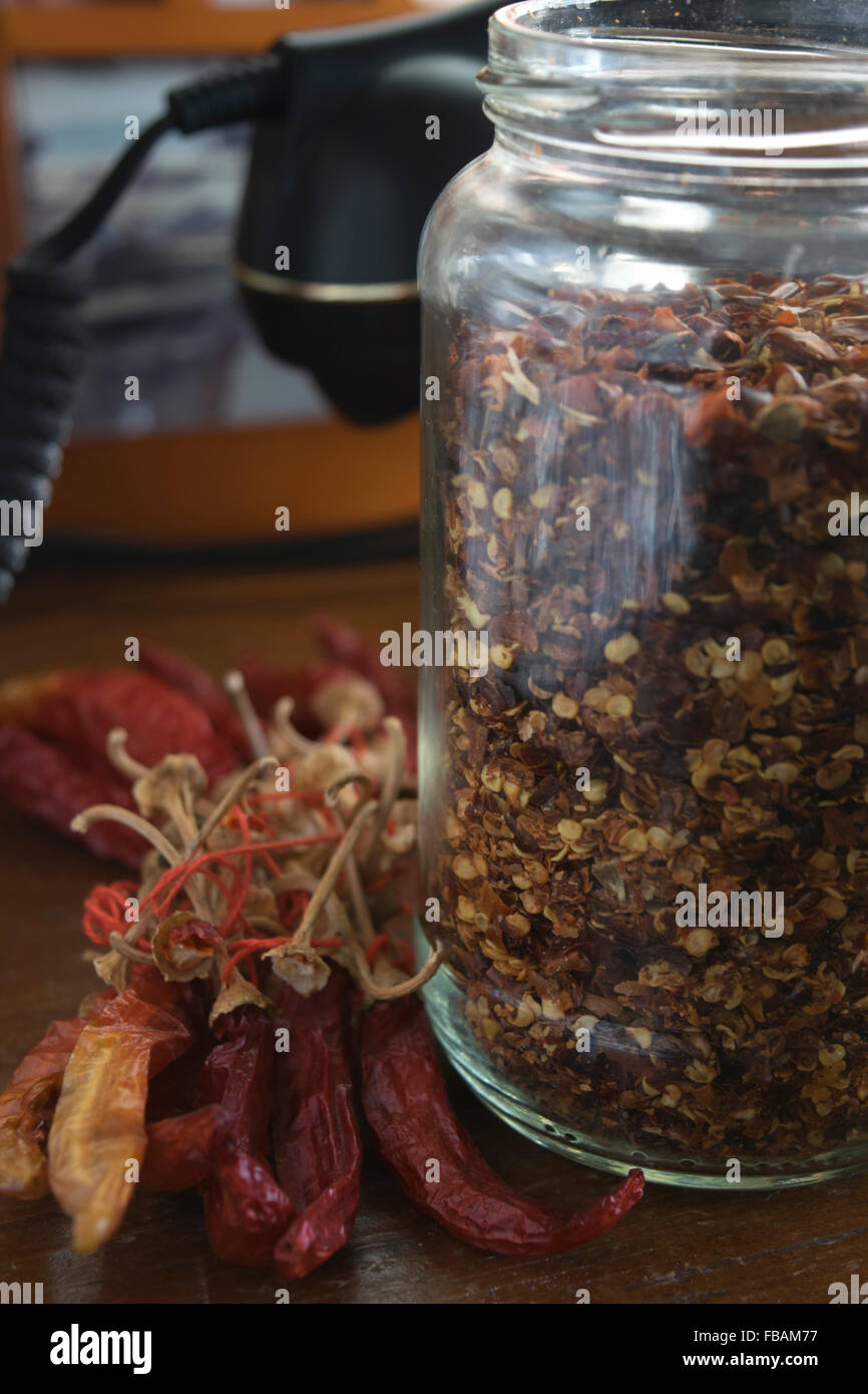Dried chilli in a jar hi-res stock photography and images - Alamy