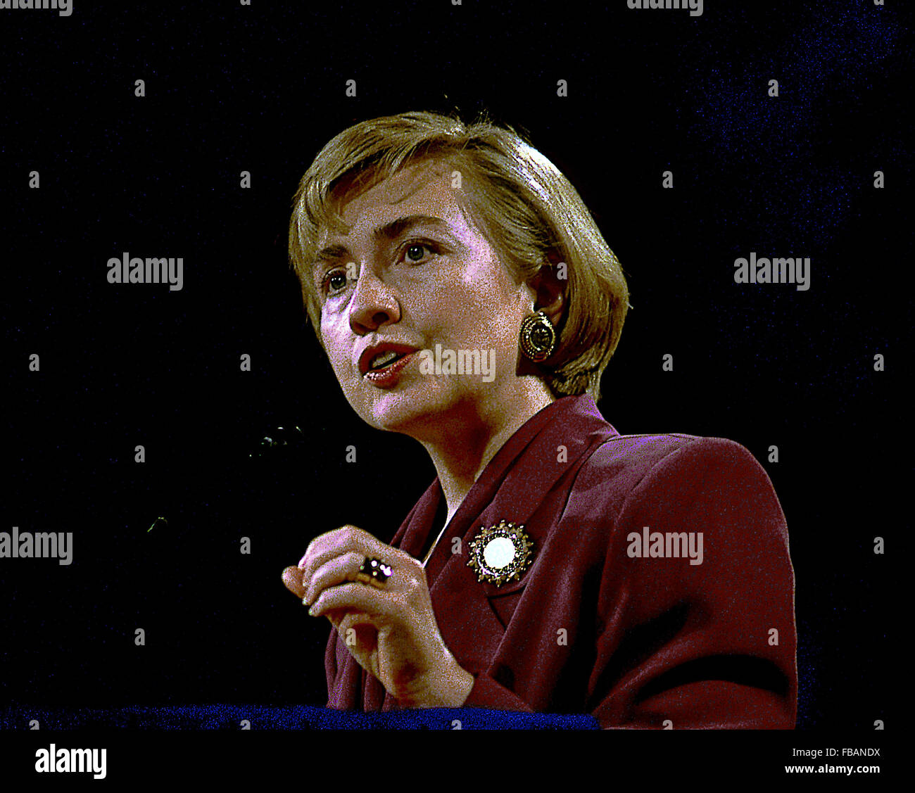 Washington, DC., USA, 19th April,1994 First Lady Hillary Rodham Clinton ...