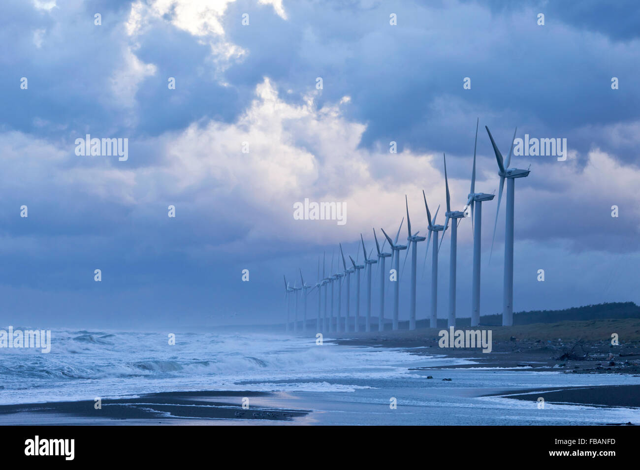 Sea landscape distant wind turbines hi-res stock photography and images ...