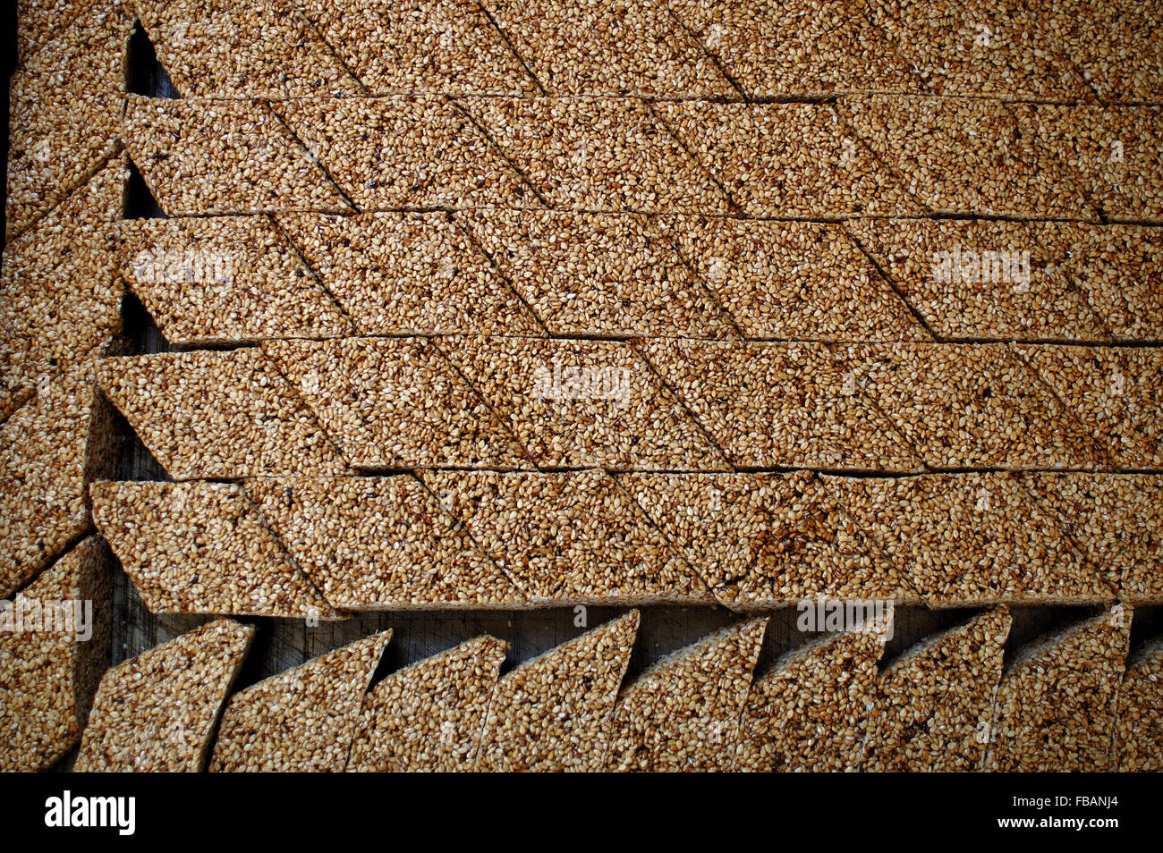 Pasteli a Greek honey and sesame candy, Sifnos, Cyclades, Greece Stock ...