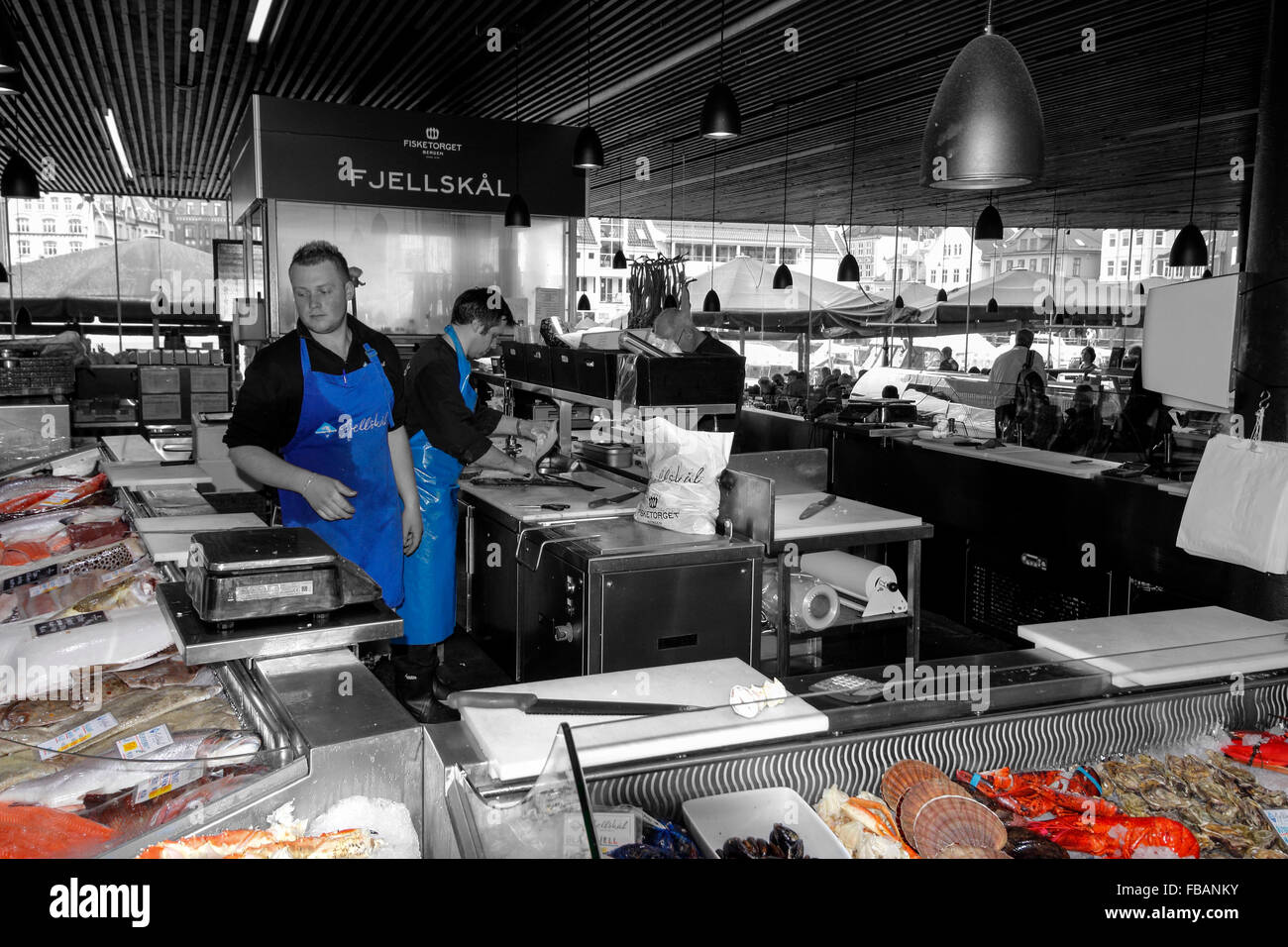 Fisketorget, Fish Market, Bergen, Norway, Scandinavia, Europe Stock ...