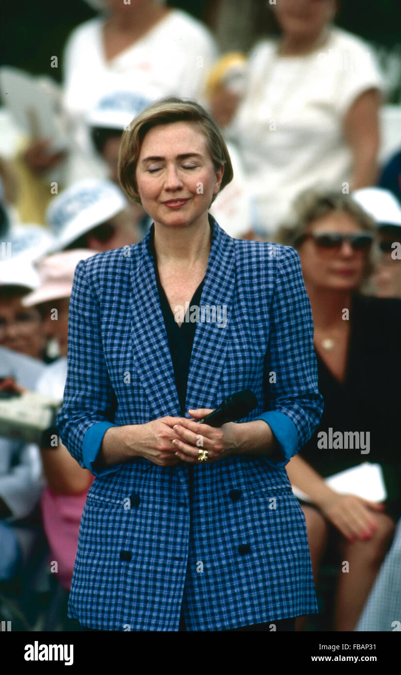 Deerfield Beach, Florida, USa, 21st, March, 1994 FIrst Lady Hillary ...