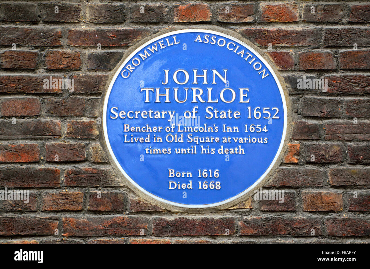 London, England, UK. Commemorative Blue Plaque in Chancery Lane: "John ...
