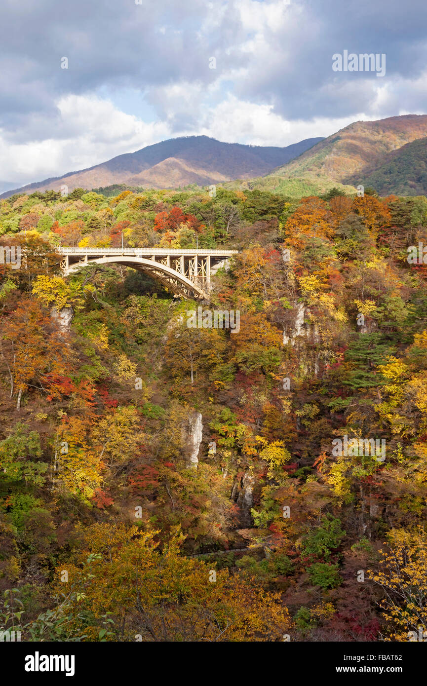 Fukazawa Bridge in Narukokyo Ravine, Osaki, Miyagi Prefecture, Japan ...