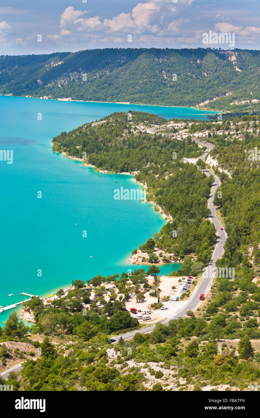 st croix lake les gorges du verdon provence france. top view Stock ...