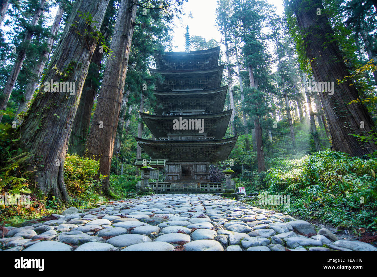 Five-story Pagoda in Mount Haguro, Dewa Sanzan, Tsuruoka, Yamagata ...