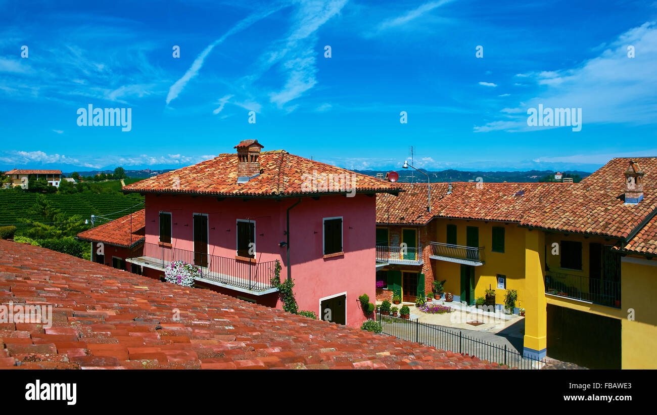 View of the traditional Italian village Stock Photo - Alamy