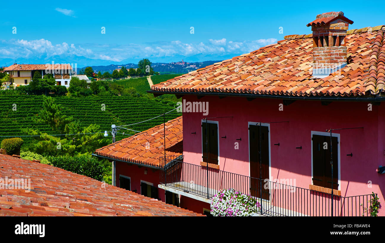 View of the traditional Italian village Stock Photo - Alamy