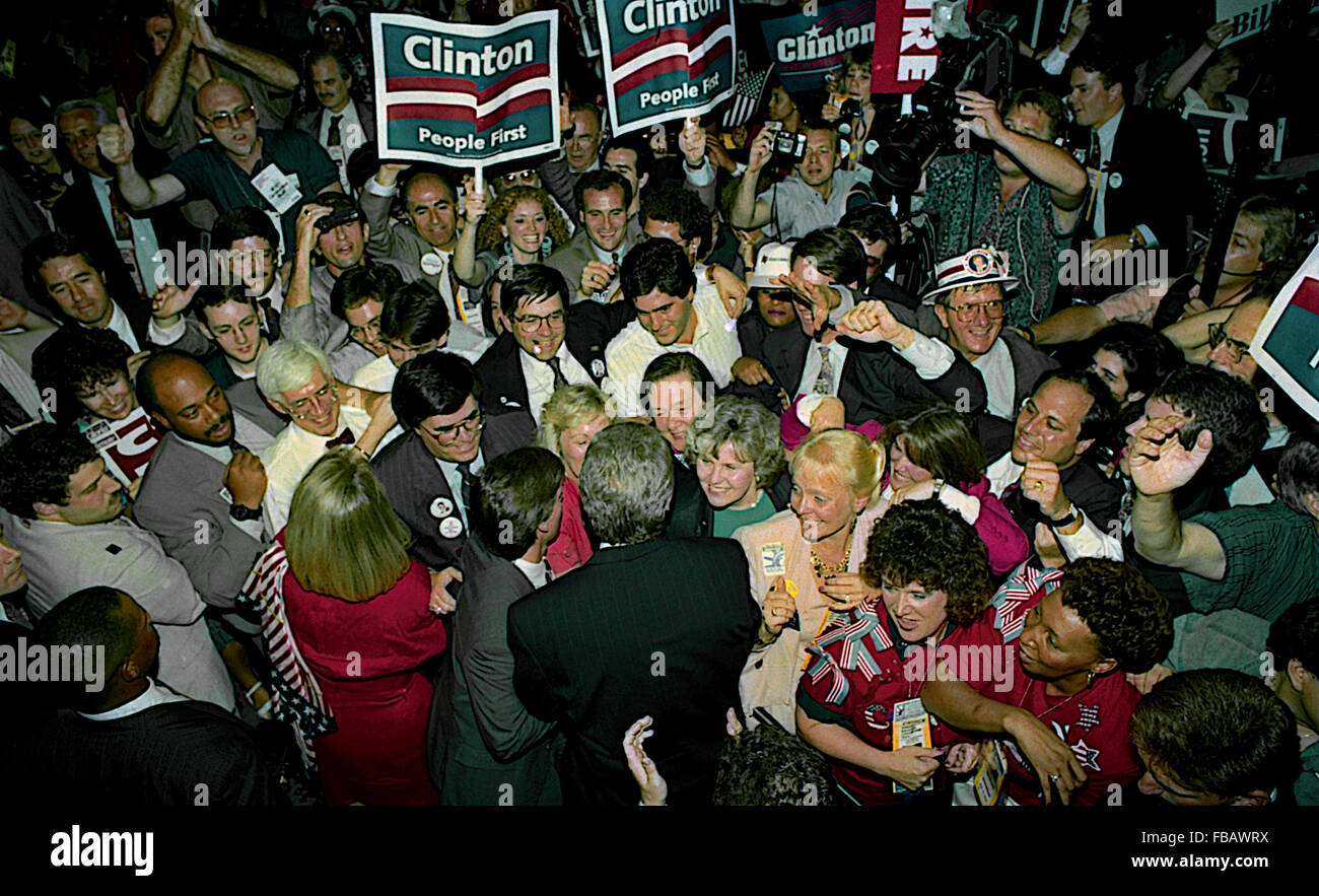 Madison Square Garden, New York, USA, 15th July, 1992 Governor Clinton ...