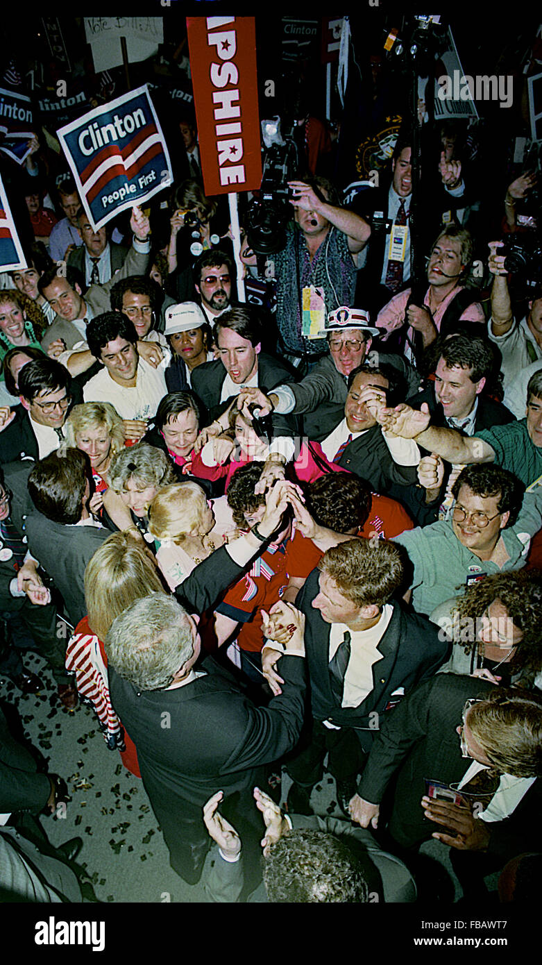 Madison Square Garden, New York, USA, 15th July, 1992 Governor Clinton ...