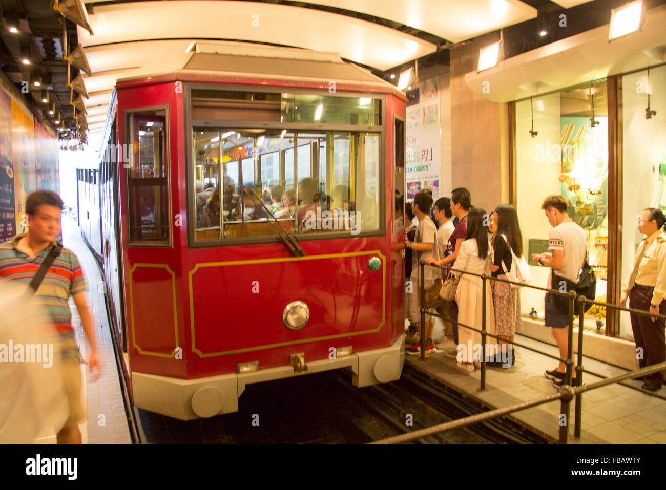 Victoria peak hong kong tram hi-res stock photography and images - Alamy