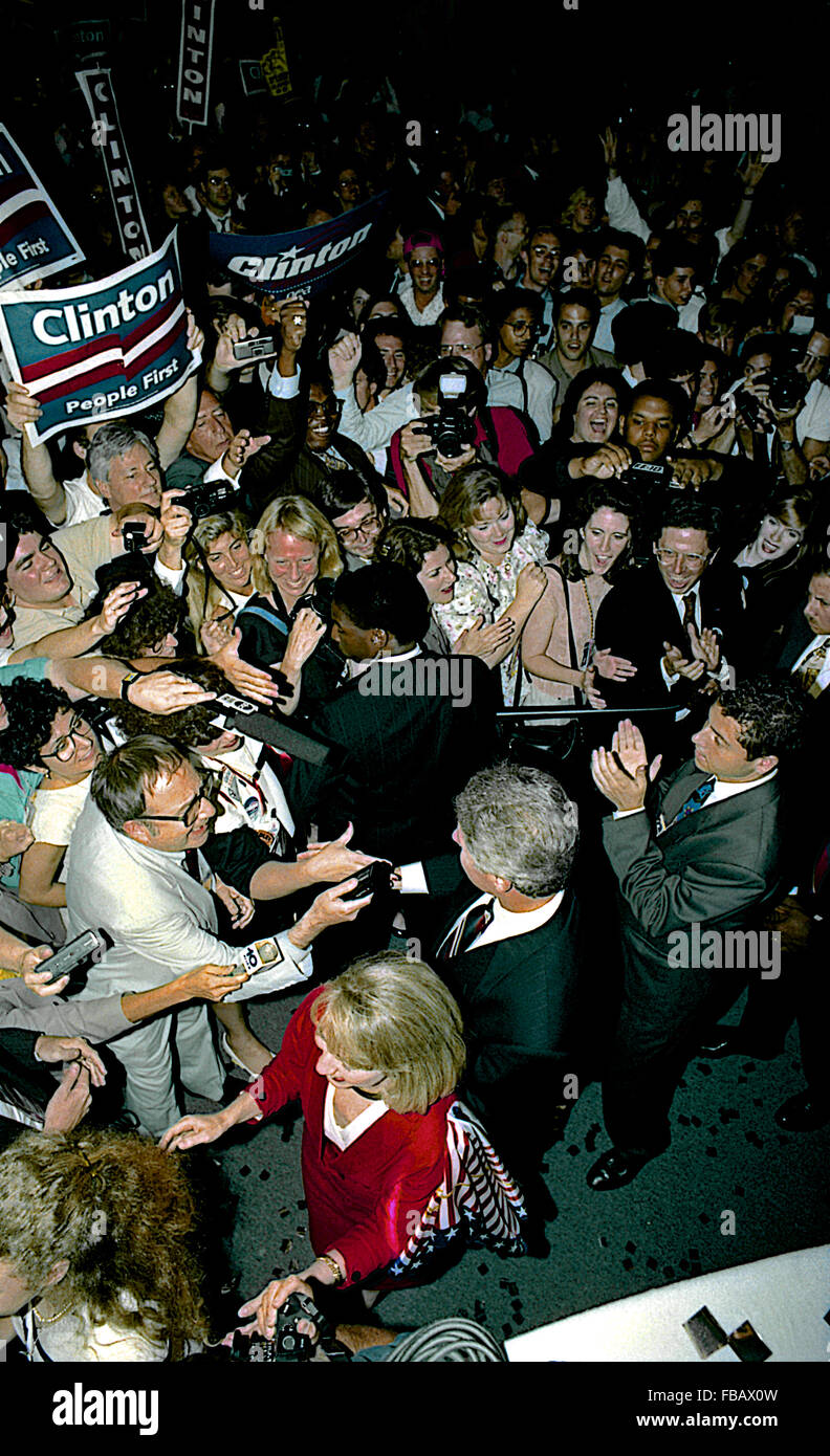 Madison Square Garden, New York, USA, 15th July, 1992 Governor Clinton ...