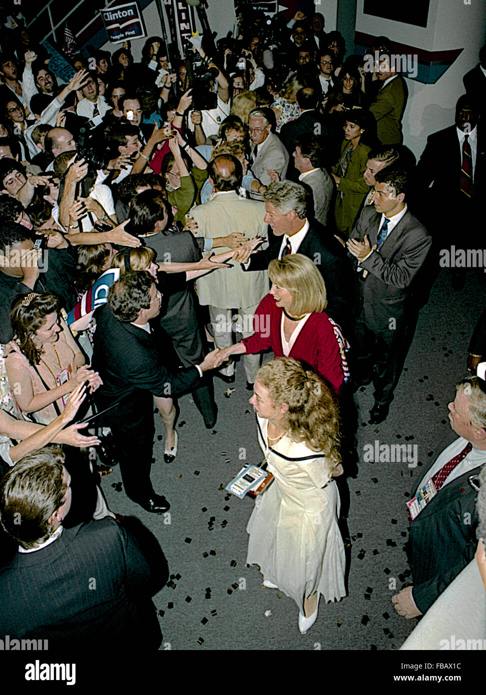 Madison Square Garden, New York, USA, 15th July, 1992 Governor Clinton ...