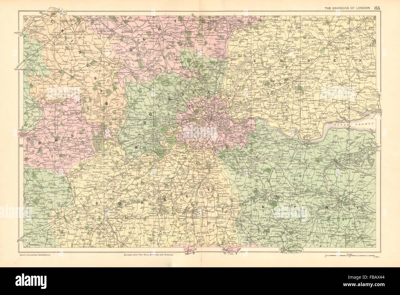 Home counties map hi-res stock photography and images - Alamy