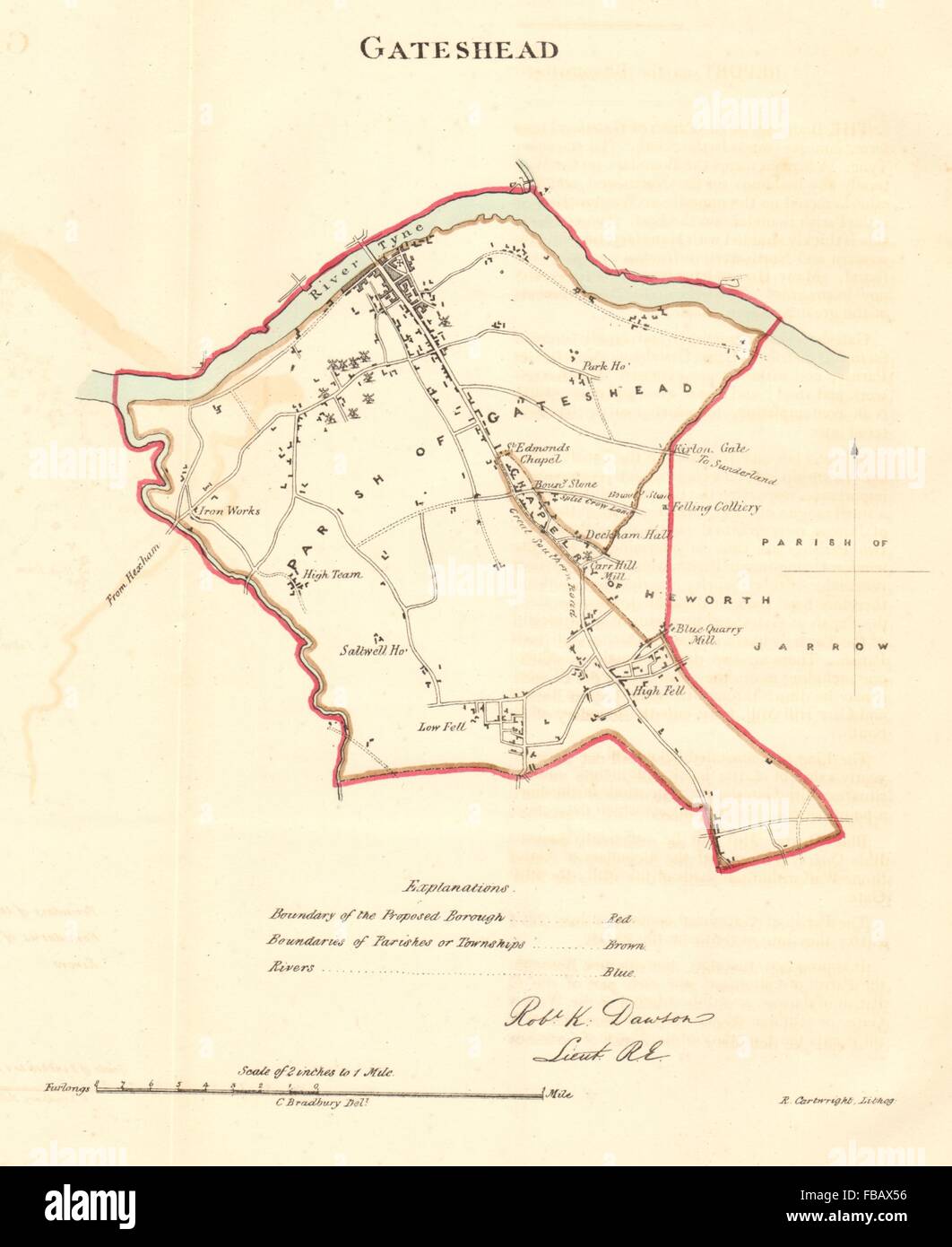 Map of gateshead hi-res stock photography and images - Alamy