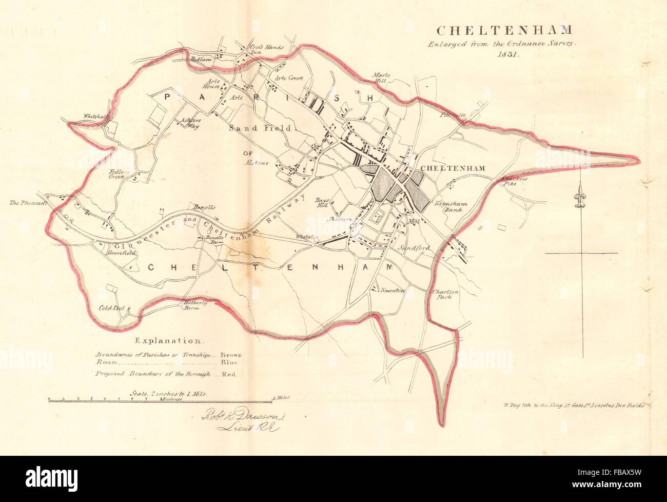 Map of cheltenham hi-res stock photography and images - Alamy