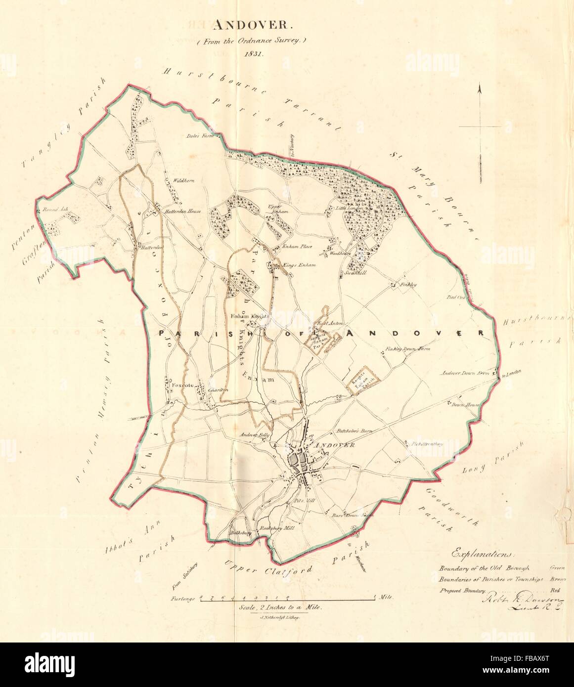 Map of andover hi-res stock photography and images - Alamy