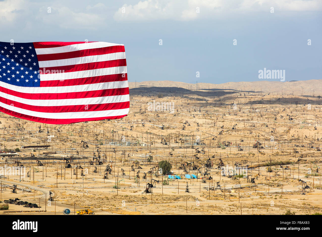 The Kern River oilfield in Oildale, Bakersfield, California, USA ...