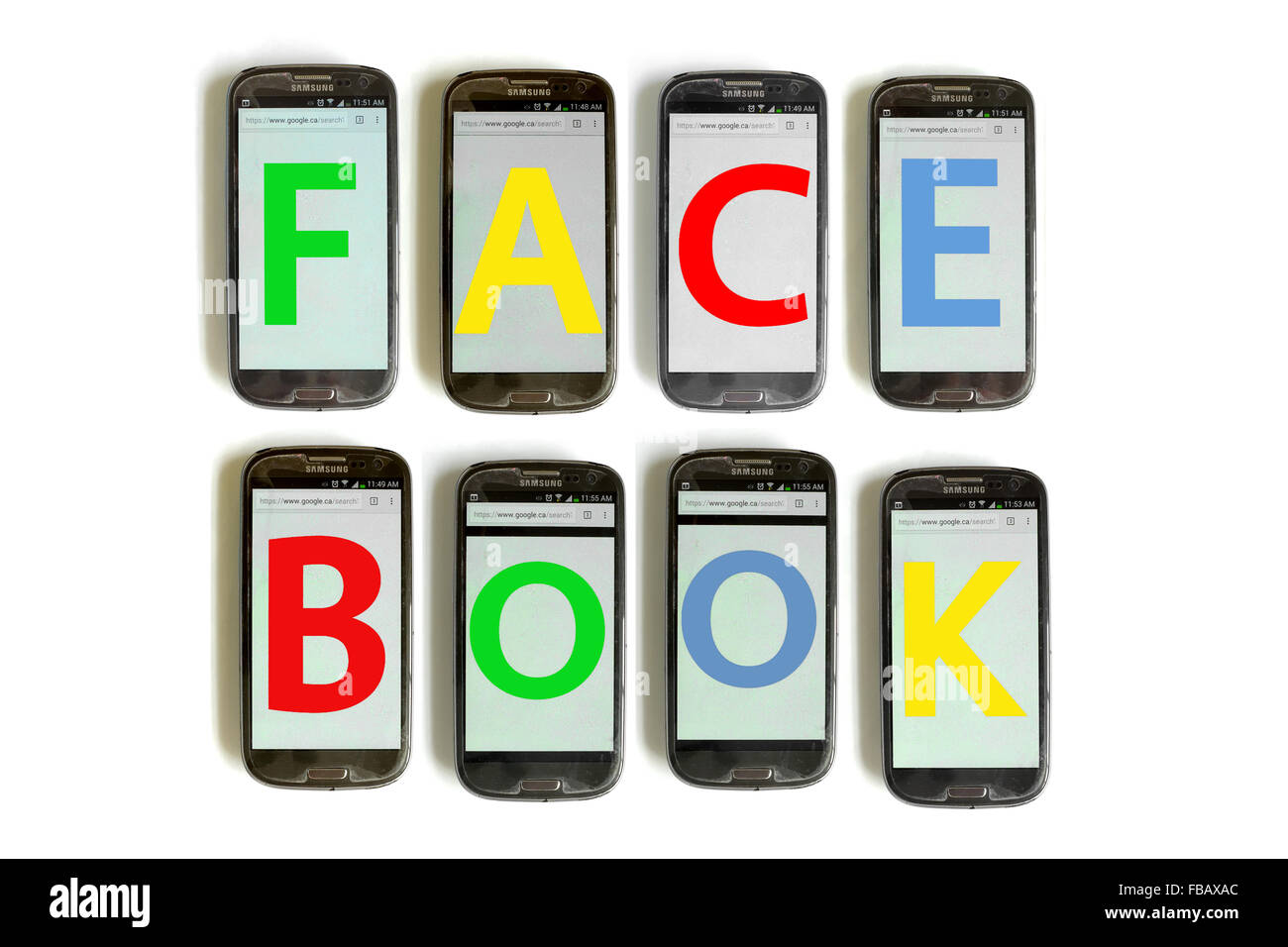 Facebook on smartphones hi-res stock photography and images - Alamy