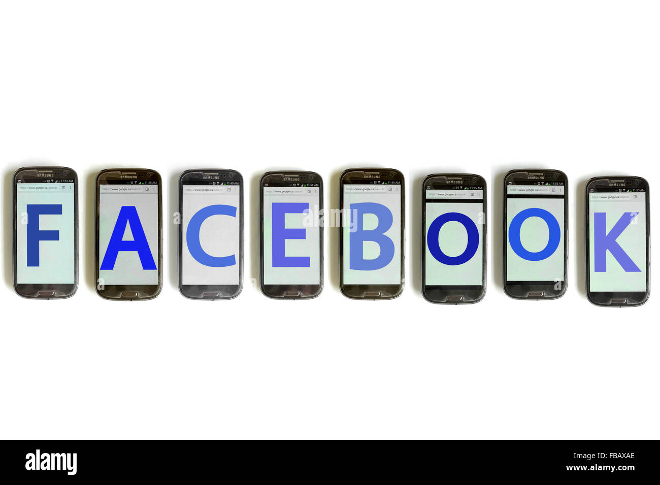 Facebook on smartphones hi-res stock photography and images - Alamy