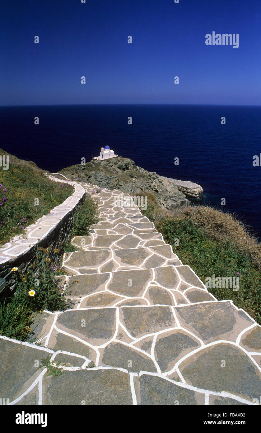 Church of Seven Martyrs, Kastro Village, Sifnos, Cyclades, Greece Stock ...