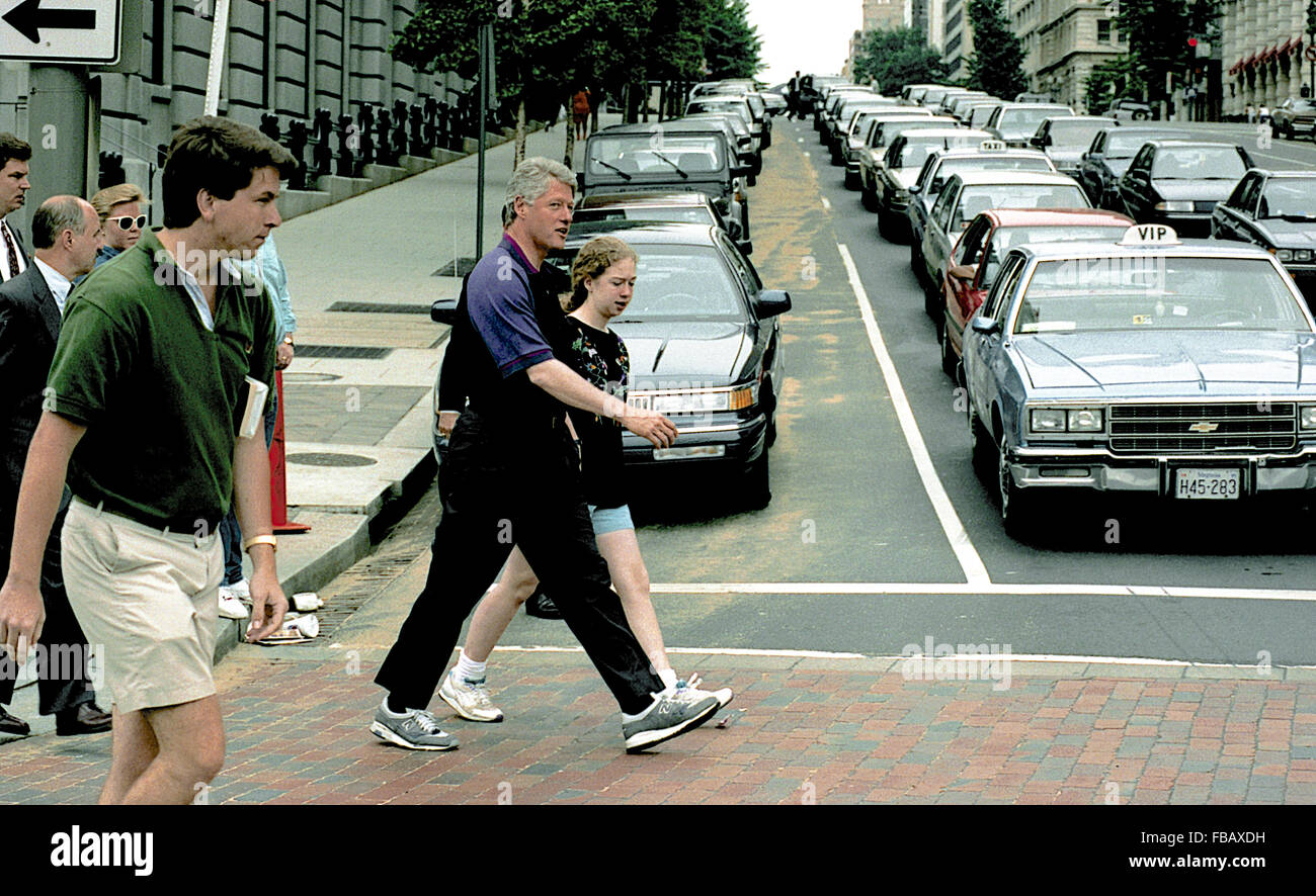Washington, DC., USA, 23rd May, 1993 President William Clinton along ...