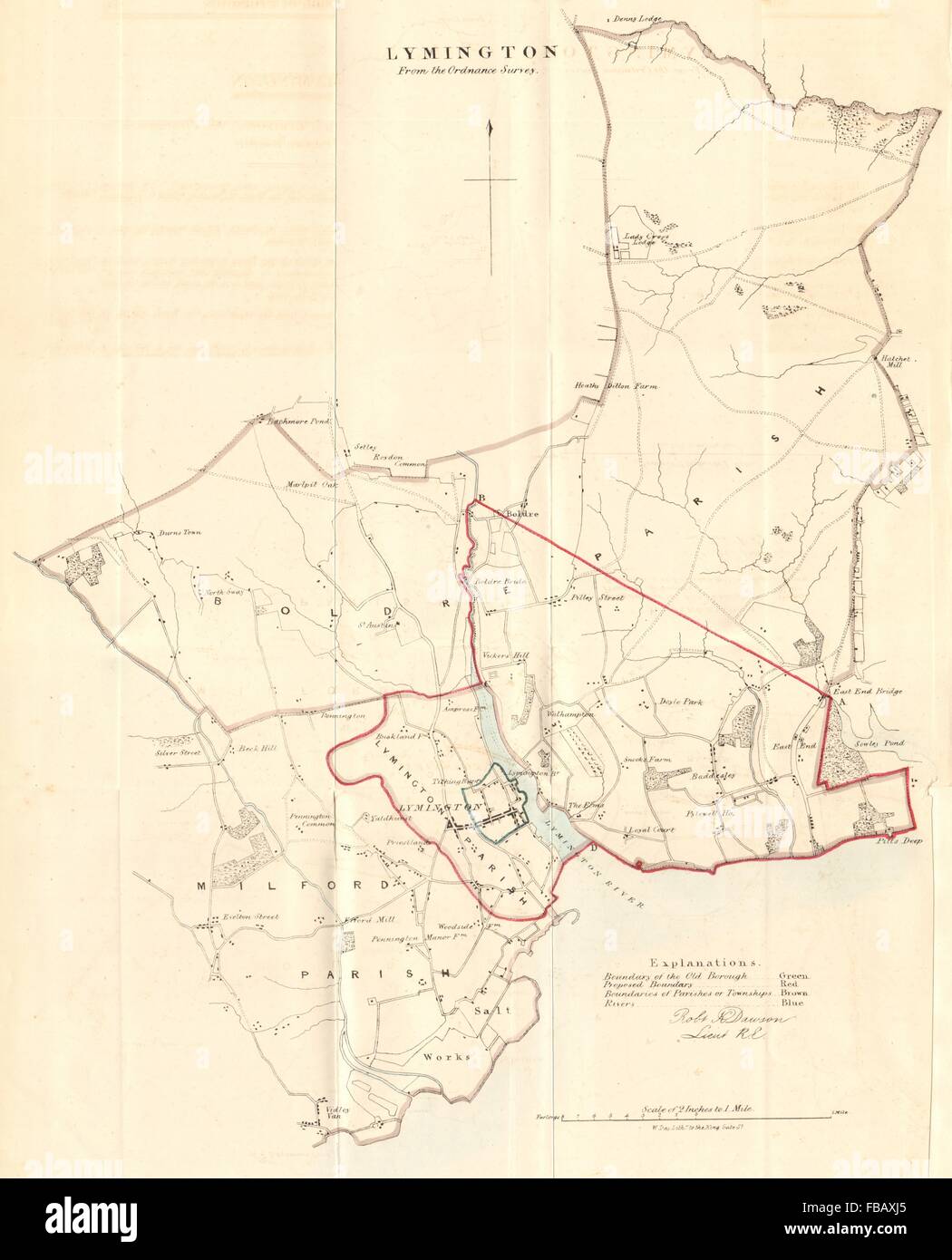 Map of lymington hi-res stock photography and images - Alamy