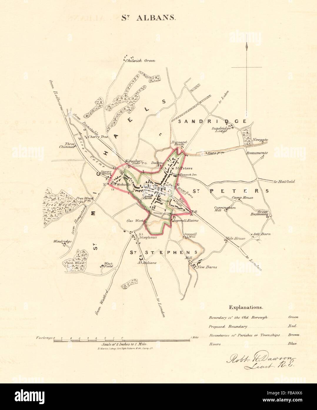 Map of st albans hi-res stock photography and images - Alamy