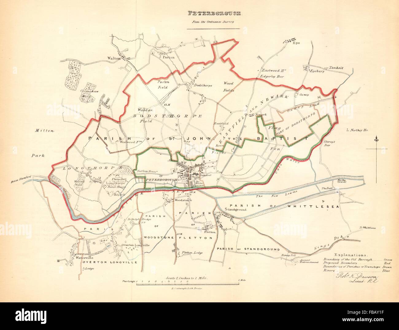 Map of peterborough hi-res stock photography and images - Alamy